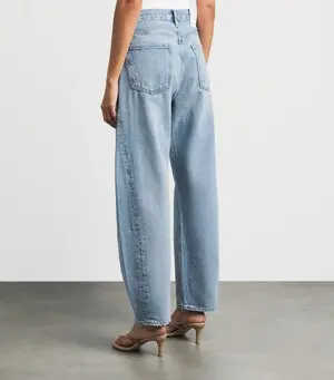 AGOLDE Luna Pierced Tapered Jeans - Blue