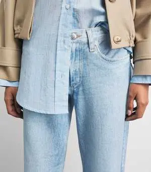 Rag & Bone Trompe-l'oeil Wide-leg Trousers - Blue
