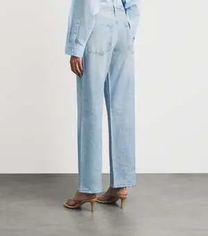 Rag & Bone Trompe-l'oeil Wide-leg Trousers - Blue