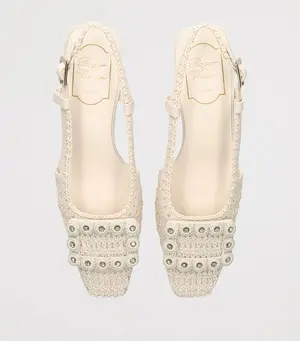 ROGER VIVIER Crochet Belle Vivier Slingback Pumps