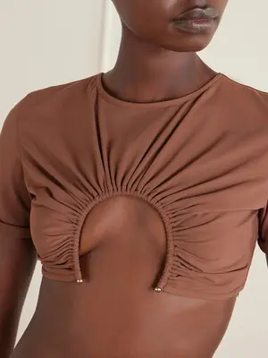 Christopher Esber U Prong Tee Bikini Top - Brown
