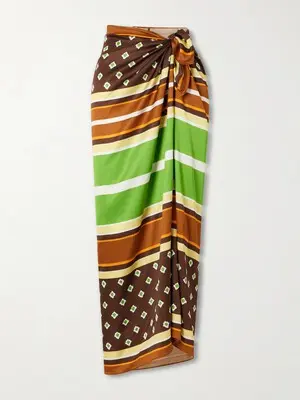 Faithfull The Brand Soleil Satin Waist Scarf - Multi