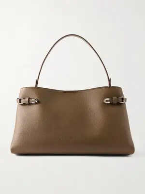 Brunello Cucinelli Textured Leather Shoulder Bag - Brown