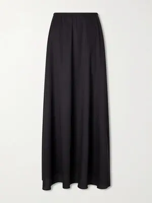 LESET Yoko' Cotton Maxi Skirt - Black