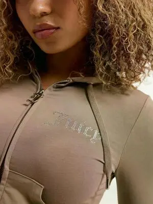 Juicy Couture Diamanté Logo Zip-through Hoodie
