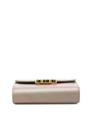 Celine 2022 Shiny Calfskin Triomphe Flap Wallet Small Wallets
