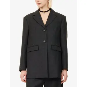 GANNI Single-breasted Wool-blend Blazer