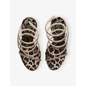 Rene Caovilla Leo 105 Embellished Stiletto Sandals - Mult/other