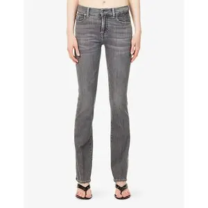 7 For All Mankind Bootcut Flared Leg Jeans In Grey Wash