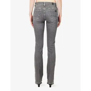 7 For All Mankind Bootcut Flared Leg Jeans In Grey Wash