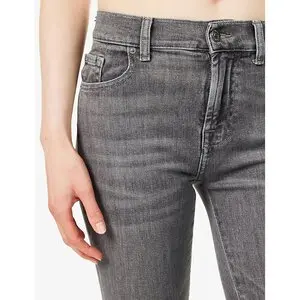 7 For All Mankind Bootcut Flared Leg Jeans In Grey Wash