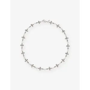 Emanuele Bicocchi Sterling Rose Multi-cross Necklace - Silver