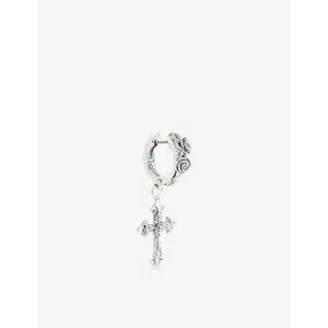Emanuele Bicocchi Sterling Rose Cross Single Earring
