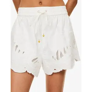Zimmermann Mahon Embroidered Cotton Shorts