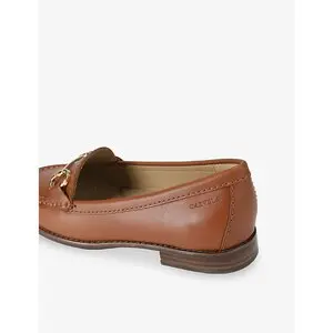 Carvela Wide-fit Leather Loafers With Horsebit Detail - Dk.brn Com