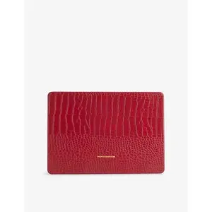 HEAVEN MAYHEM Croc-embossed Air 15 Vegan-leather Laptop Case - Cherry