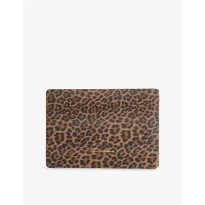 HEAVEN MAYHEM Cheetah-print Pro 13 Vegan-leather Laptop Case - Leopard