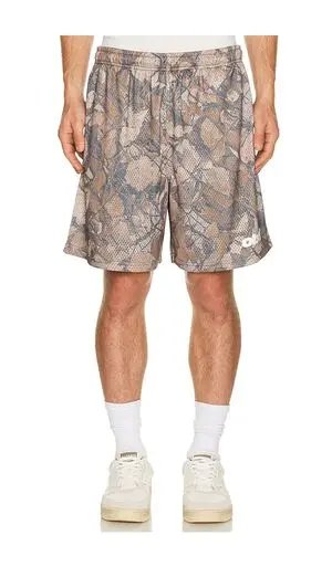 Obey Stanton Mesh Shorts With Drawstring Waistband - Brown