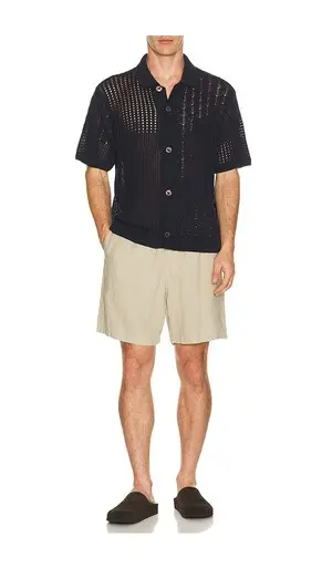 Obey Preston Knitted Shirt In . Also - Navy