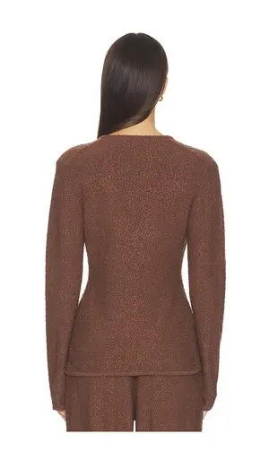 SRG Samita Textured Cardigan - Chocolate