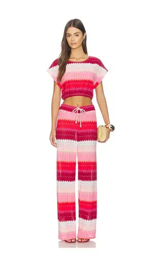 PQ SWIM Renee Knit Crop Top - Pink