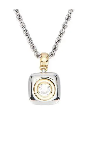 LUV AJ The Luna Bezel Pendant Necklace