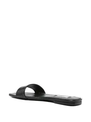 TOTEME Lizard-embossed Bandeau Flat Sandals