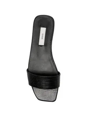 TOTEME Lizard-embossed Bandeau Flat Sandals