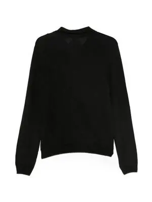 Versace Wool Knitted Button-up Polo Sweater