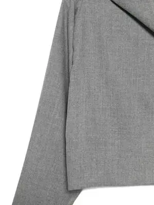 Alberta Ferretti High Neck Batwing Sleeve Top
