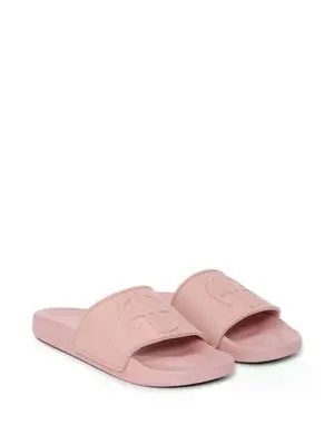 ANINE BING Isla Embossed Logo Slides