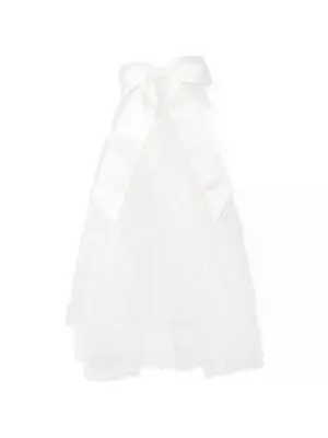 SELF-PORTRAIT Bow Embellished Veil - White