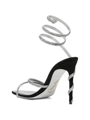 Rene Caovilla Margot Crystal-embellished Sandals - Black