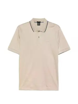 BOSS Penrose 38 Tipped-collar Polo Shirt - Neutrals