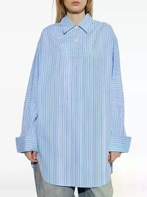 Marni Striped Cotton Oversized Mini Dress