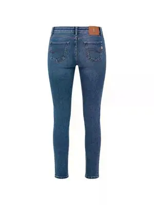FRACOMINA Straight-leg Jeans With Logo Plaque