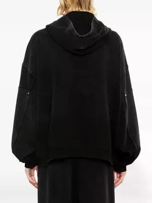 TEAM WANG DESIGN Washed Effect Hoodie - Black