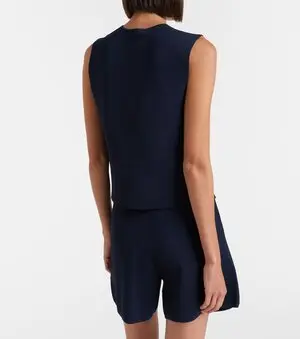 Max Mara Crepe Vest With Buttoned Front