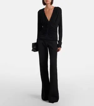 Sportmax Ruched Crepe Top