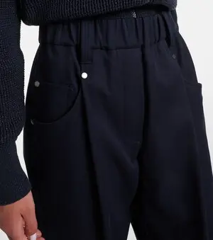 Brunello Cucinelli Monili Cotton-blend Straight Leg Trousers