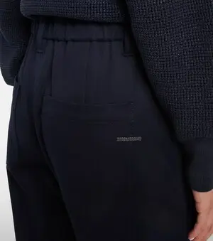 Brunello Cucinelli Monili Cotton-blend Straight Leg Trousers
