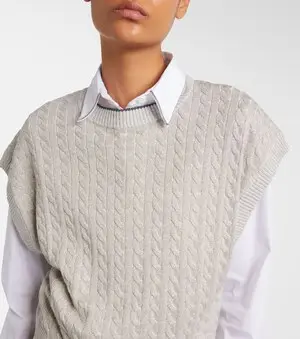 Brunello Cucinelli Cable-knit Cotton-blend Sweater