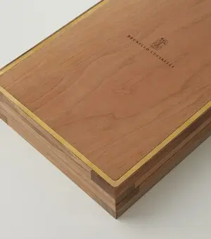 Brunello Cucinelli Walnut Backgammon Set