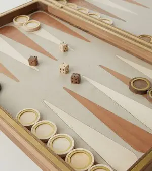 Brunello Cucinelli Walnut Backgammon Set