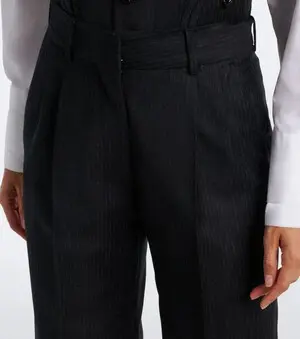 BLAZÉ MILANO Fox Wool Straight Leg Trousers