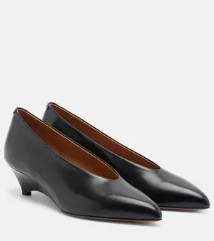 JIL SANDER Arc Leather Pumps - Black