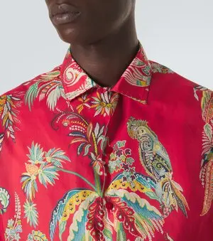 Etro Paisley Cotton Bowling Shirt