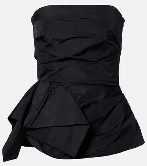 Max Mara Taffeta Corset Top - Black