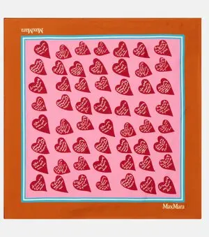 Max Mara Printed Silk Twill Scarf Multicoloured