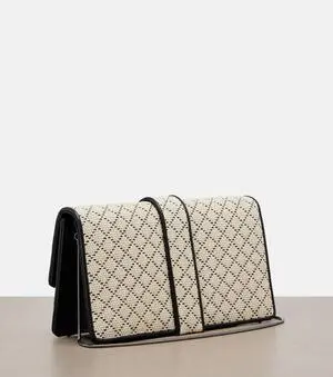 Manolo Blahnik Raffia-effect Clutch With Chain Strap